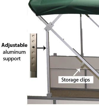 1 1/4" Adjustable front Strut – PontoonBoatTops.com